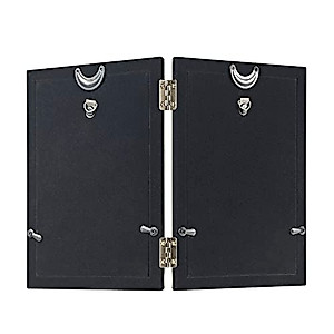 Quality Modern Shiny Silver Plated Contemporary 5" x 7" Double Hinged Picture Frame - Black Velvet Backing and Lacquer Coated