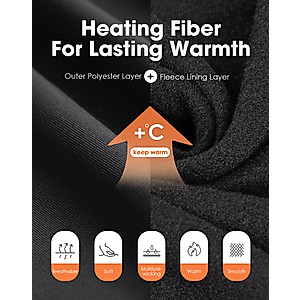 MANCYFIT Thermal Underwear for Boys Fleece Lined Long Johns Set Kids Base Layer Ultra Soft Black Large