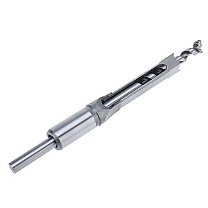 Square Hole Mortise Chisel Drill Bit Set, HSS Woodworking Hole Saw Mortising Chisel Hole Drill Bits 6/25" 1/4" 5/16" 3/8" 2/5" 1/2" 9/16" (7 Pieces)