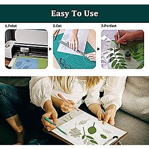 ilauke 10 Pieces 7.5mil Mylar Stencil Sheets, Reusable Blank Stencil Vinyl, Clear Mylar Template for Cricut Cutting Machine, Make Your Own Stencils Sheets, 12 x 12 inch