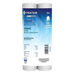 CFS COMPLETE FILTRATION SERVICES EST.2006 Compatible for OmniFilter Model RS2-DS 2 Pack String Wound Filters Whole House Water Filter Cartridges