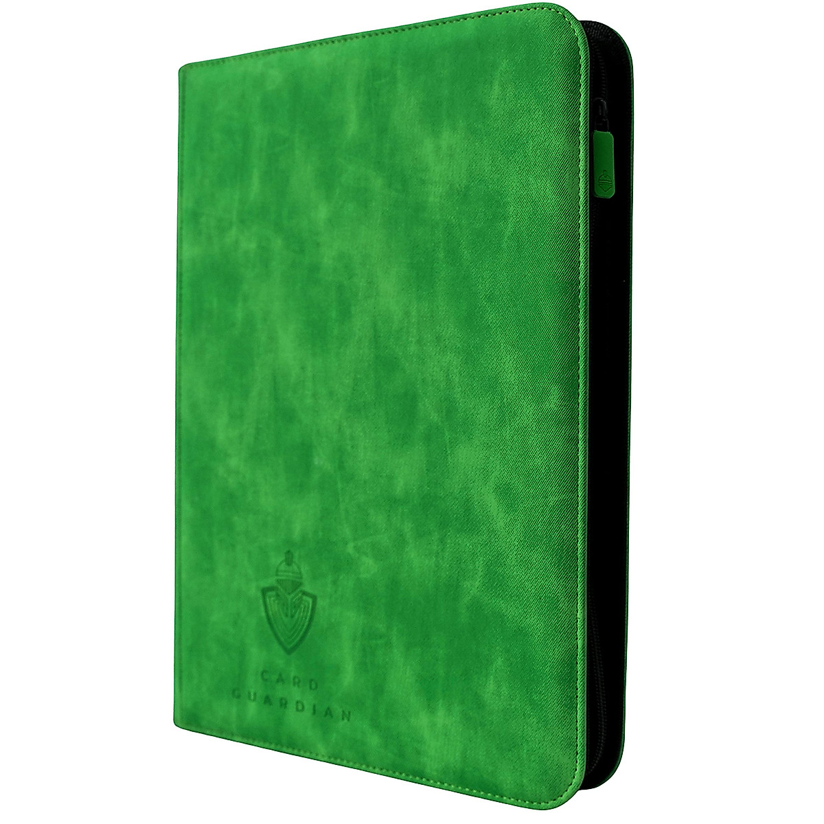 Card Guardian - 9 Pocket Premium+ Binder with Zipper for 504 Cards - Side Loading Pockets for Trading Card Games TCG (Green)