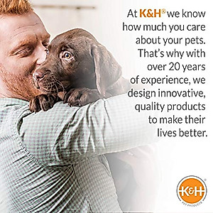 K&H PET PRODUCTS Coolin' Pet Cot, Cooling Cot for Dogs - Gray/Blue, Large 30 X 42 X 7 Inches