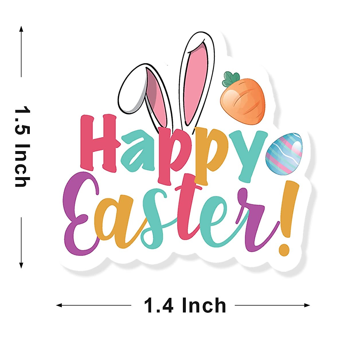 425 PCS Easter Bunny Stickers 4 Design,Cute Small Business Envelopes Stickers for Handmade Goods/Bags Business Packages,Easter Day Theme Small Shop Business Stickers for Envelopes Seals - Rabbit