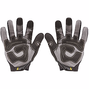 Ironclad General Utility Work Gloves GUG, All-Purpose, Performance Fit, Durable, Machine Washable, Sized X-Small, (1 Pair) Black