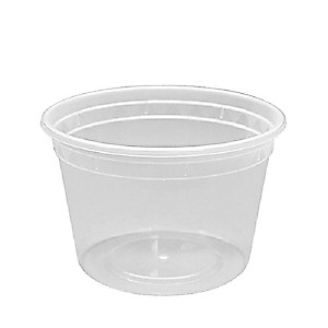 Karat FP-IMDC16-PP 16 oz 3.35"x 4.61"x 3" Deli Containers with Lids (Pack of 240)
