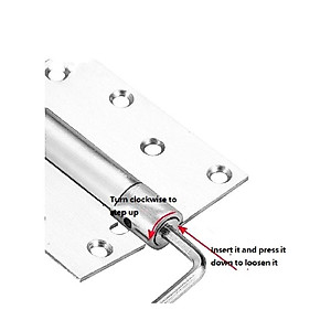 Iron Hinges,Antique Hinges, 2Pcs Stainless Steel Double Opening Spring Hinge Two Way Free Door Fence Automatic Closing Hinge Hinge 5 Inch Single Bomb (Color : 5 Inch Single Spring)