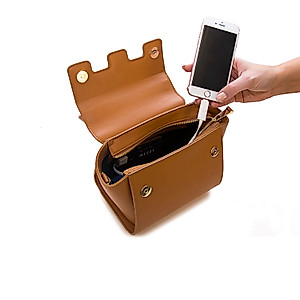 Mezzi Women's Mini Cosima Crossbody Bag Classic, Brulee