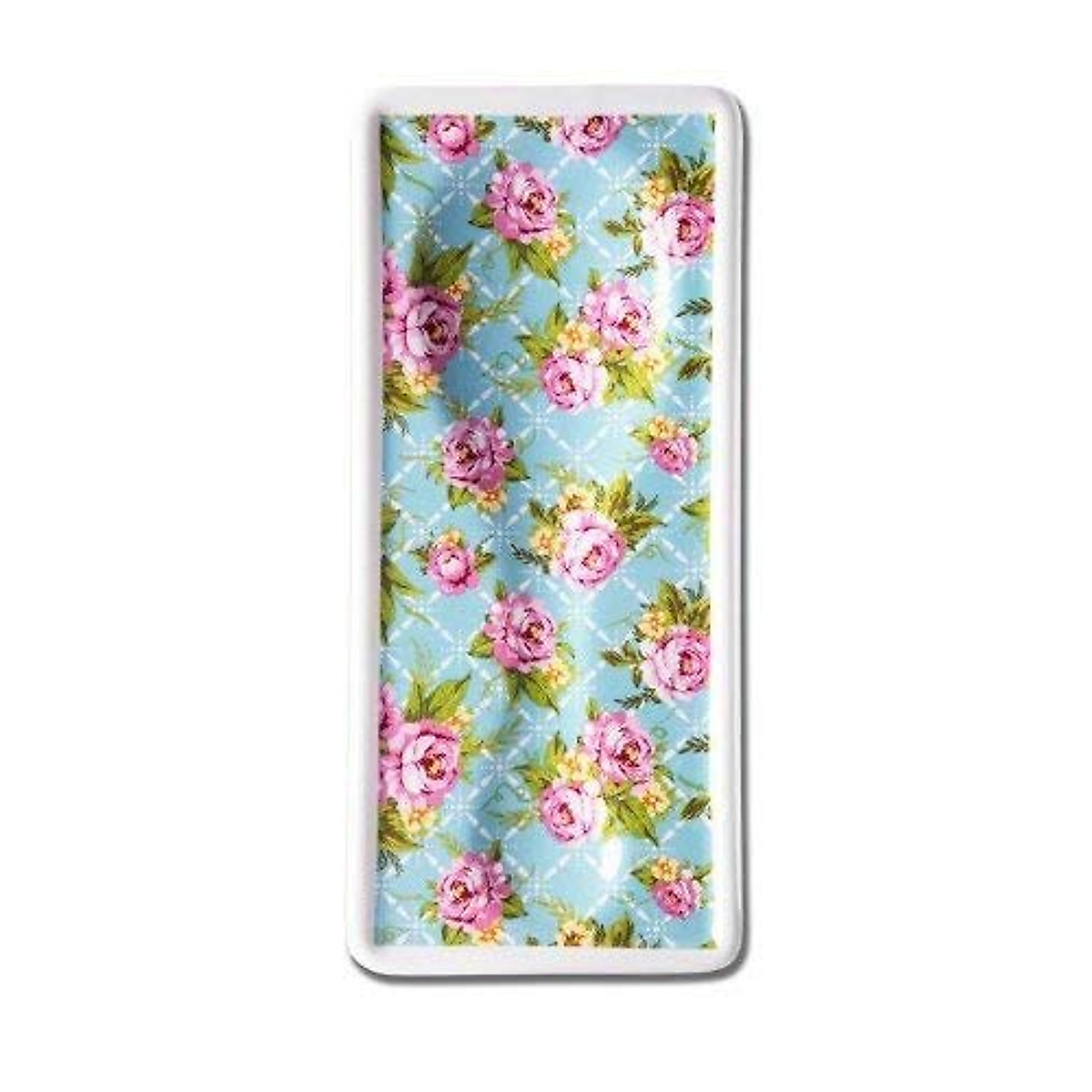 Pavilion Gift Company Cottage Kitchen Rose Spoon Rest, 8-1/2 by 3-5/8-Inch