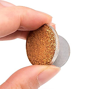 Allwon 100Pcs Metal Stickers for Magnetic Palette Empty Eyeshadow Makeup Palette + Depotting Spatula (50Pcs Round + 50Pcs Square)