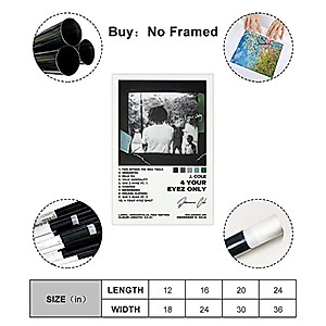 LANGYU J Poster 4 Your Eyez Only Album Cover Poster Canvas Printed Poster Unframe:12x18inch(30x45cm)