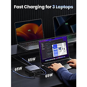 UGREEN 200W USB C Charger, Nexode 6 Ports GaN Desktop Charger, USB C Charging Station Compatible with MacBook Pro/Air M1 M2, iPad Pro/Air, iPhone 15 Pro Max/14, Galaxy S23 Ultra, Steam Deck, Dell XPS