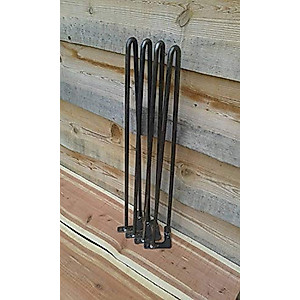 Set of 4 Raw 44 Inch Steel Hairpin Legs