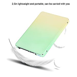 Yunir Solid State Disk, 2.5in SATA 3.0 Interface Portable SSD, High Speed SSD Storage Device with Fashionable Color Fit for Computer Desktop(60GB)
