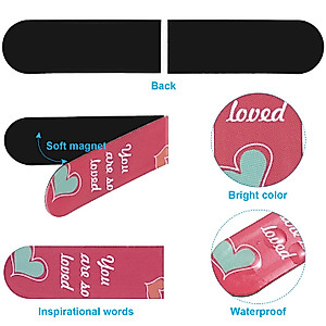 30 Pieces Inspirational Quotes Magnetic Bookmarks Encouraging Bookmarks Magnet Page Markers Positive Magnetic Page Clips Bookmark for Students Teachers School Home Office Supplies