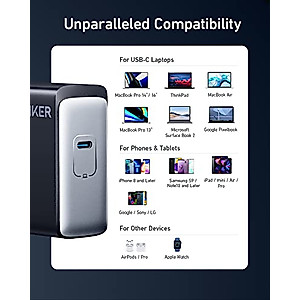 Anker USB C 717 Charger (140W), PD 3.1 PPS Laptop Charger for MacBook Pro 16?, MacBook Air, iPad Pro, Galaxy S22/S21, Dell XPS 13, Note 20/10+, iPhone 13/Pro, Pixel, and More