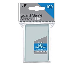 Ultra PRO - Mini American Lite Board Game Sleeves (100ct) for 41mm x 63mm Cards - Card Sleeves for Board Games and Trading Card Games with Thin Profile for Easy Shuffling