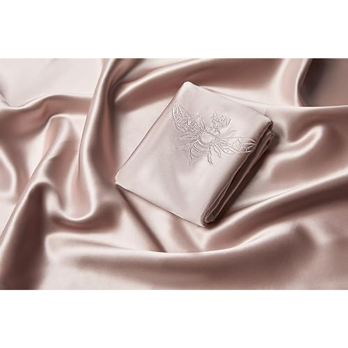 QUEEN BEE SILK - Silk Pillowcase for Hair and Skin - 22 Momme Mulberry Silk - Charmeuse Weave - Envelope Closure - Standard Size - Pink