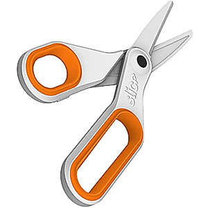 Slice 10545 Ceramic (Large), Rounded Tip Finger-Friendly Edge, Safer Choice, Never Rusts, Lasts 11x Longer Than Metal, Safety Scissors (1 Pack)