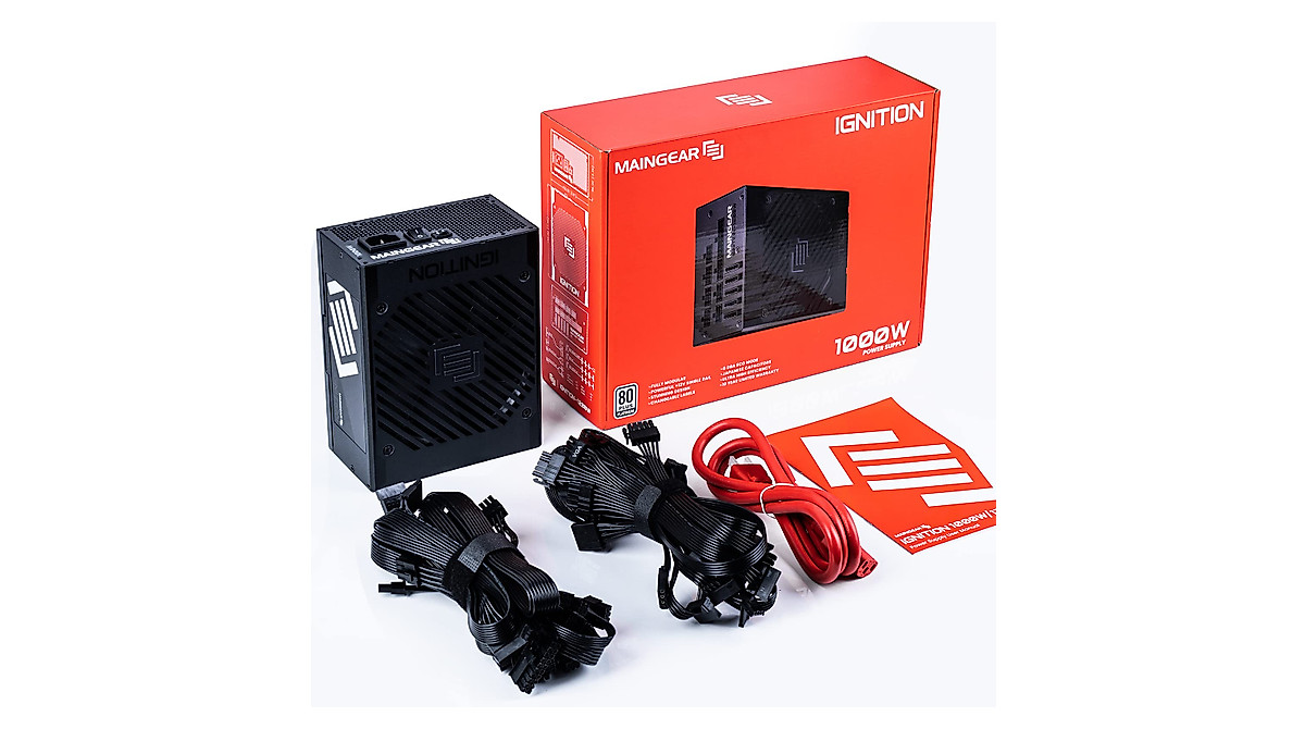 MAINGEAR Ignition 1000W Platinum PSU: Modular & Silent Power