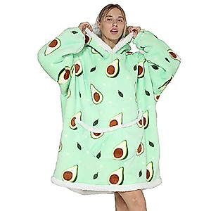 JERYMUND Oversized Blanket Hoodie - Sherpa Fleece Wearable Blanket for Unisex Adult Women Men, Fluffy Giant Comfortable Hooded Sweatshirt