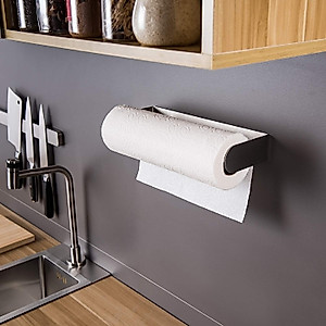 ZUNTO Paper Towel Holder Under Cabinet - Adhsive Paper Towel Rack (No Drilling), Stainless Steel Rustproof, Easy Tear