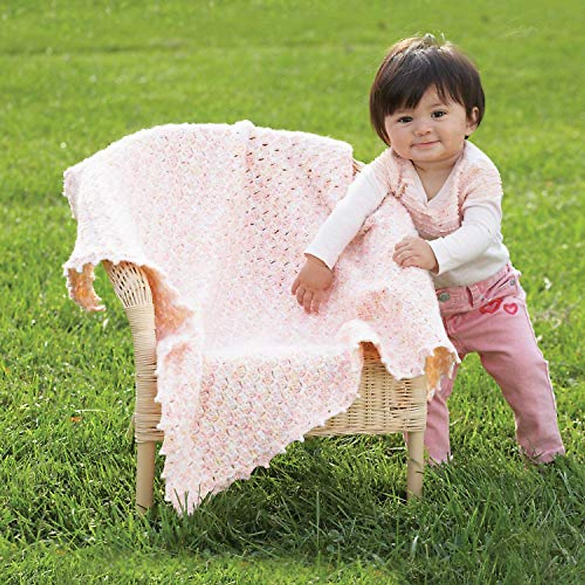 Bernat Baby Big Ball Sport Yarn, 12.3 oz, Gauge 3 Light, 100% Acrylic, Baby Pink,16312121420