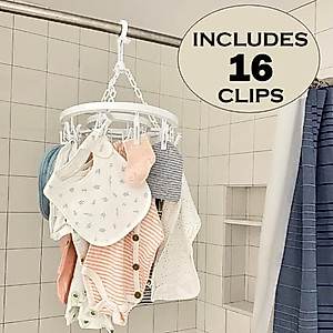 Evelots Clip Drying Hanger-Sock/Bra/Towel/Underwear-Foldable-16 Clips