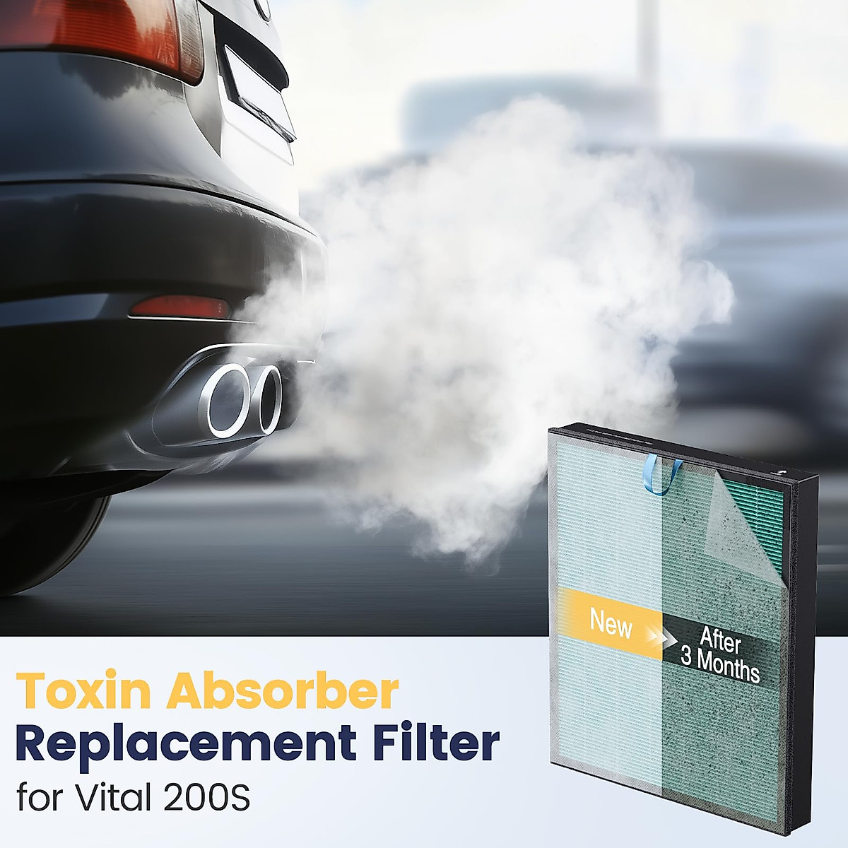 Vital 200S True HEPA Replacement Filter Compatible with LEVOIT Vital 200S Air Purifier