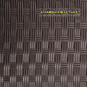 Lviden Outdoor Wicker Storage Side Table, Patio Brown PE Rattan End Table with Storage, Square Container for Furniture Covers, Toys, and Gardening Tools