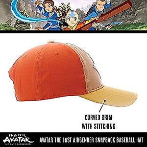 Avatar The Last Airbender Baseball Hat, Arrow Mark Cotton Adult Adjustable Snapback Ball Cap with Curved Brim, Multi, One Size
