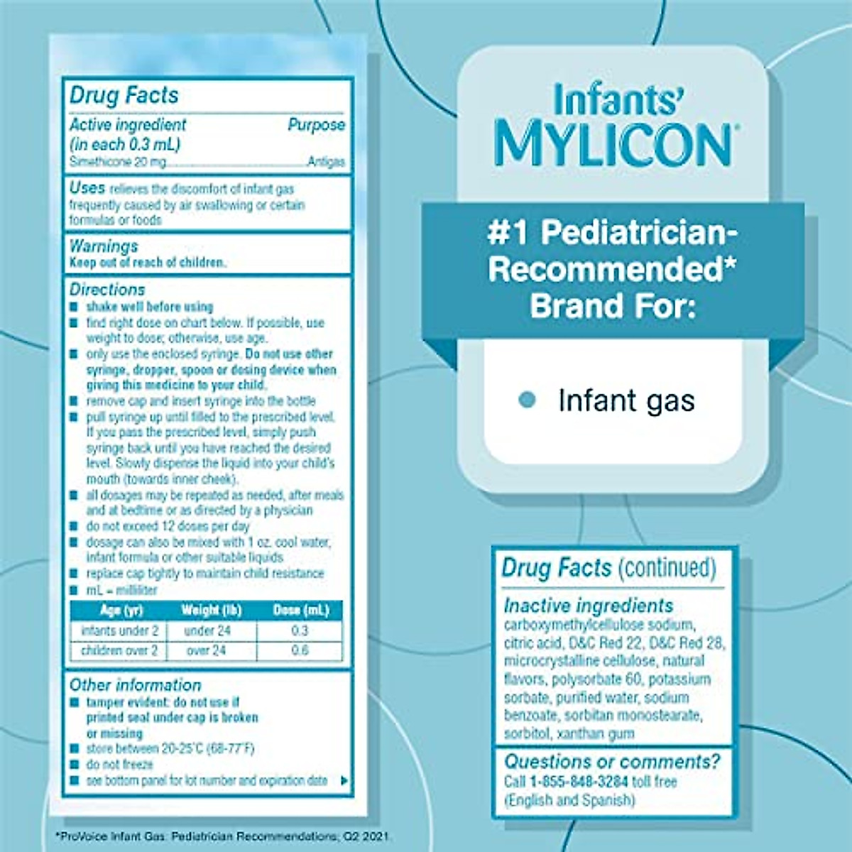 Mylicon Gas Relief Drops for Infants and Babies, Original Formula, 1 Fluid Ounce