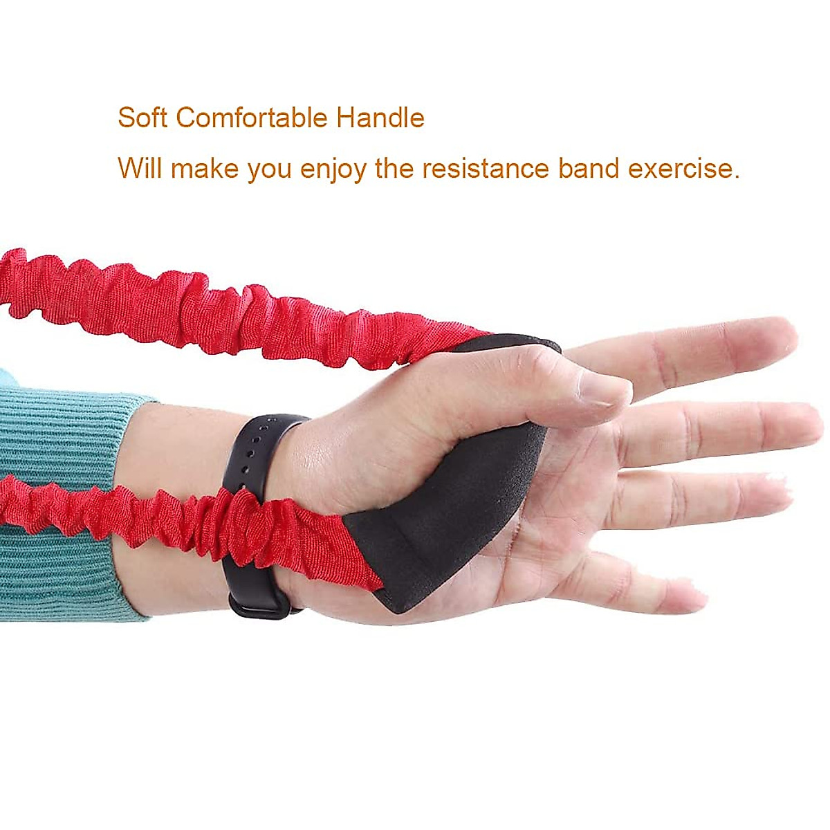 SOPOGER Archery Bow Band Trainer Bow Draw Resistance Stretch Band Trainer Exerciser Strength Training Aid Device Arm Fitness Machine Tool for Archery Bow Hunting Shooting, 25-45 Lbs (Red-35lbs)