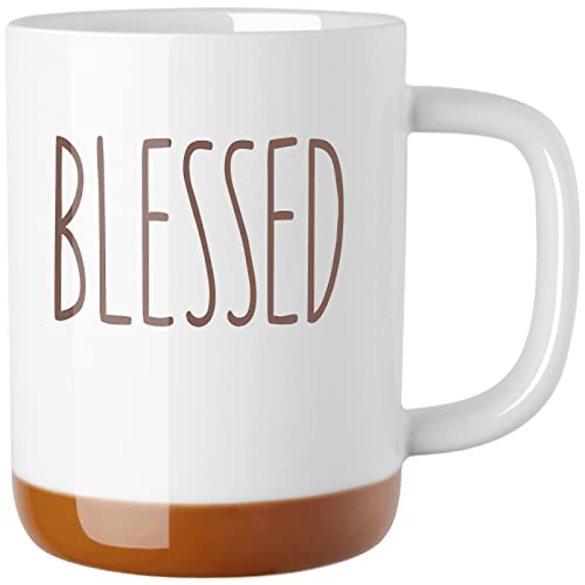 ALELION 20 oz Large Coffee Mug, Ceramic Coffee Mug with Big Handle for Latte Tea Hot Chocolate, Thank You Gifts for Dad Women Men Mom Teacher, Microwavable and Dishwasher Safe, White