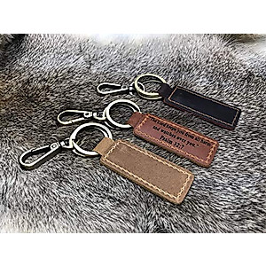 PERSONALIZED Leather KEYCHAIN, Coordinates Key Chain, 3rd Anniversary, Gift for Birthday, Keyfob, Best Gift