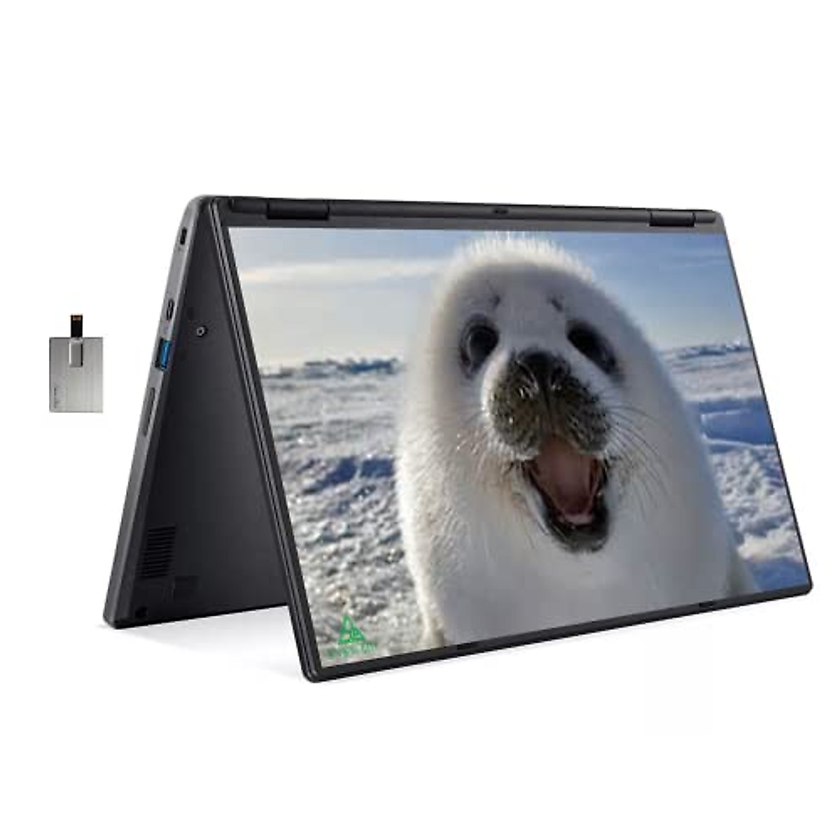 acer 2022 11.6" Convertible Touchscreen Chromebook Laptop, AMD A-Series A6-9220C Processor, 4GB RAM, 32GB Flash Storage, AMD RadeonTM R5 Graphics, Chrome OS, Black, 32GB USB Card