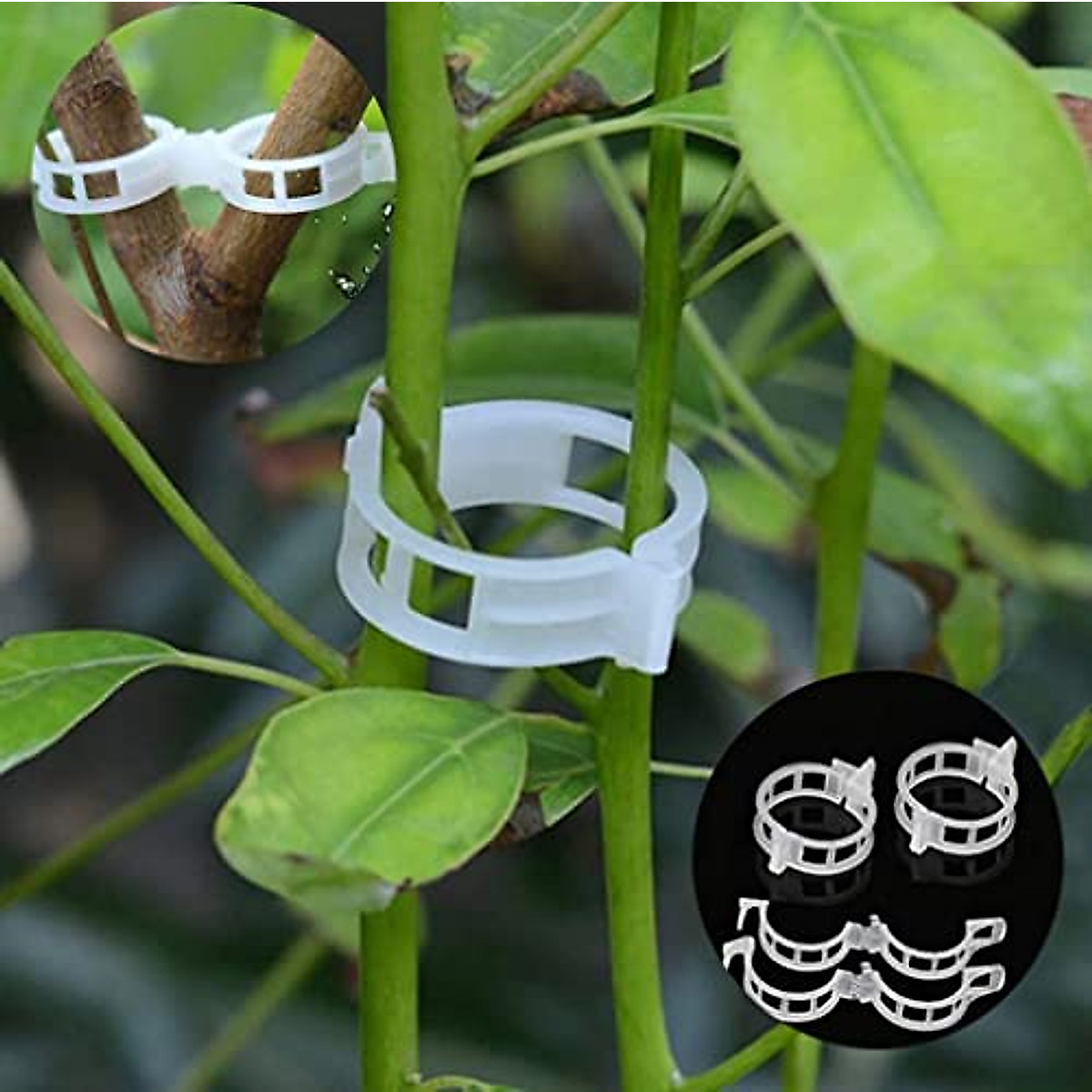 BLOWEST 150 Pcs Tomato Clips for Plants,Plant Support Garden Clips, Garden Vine Clips,Tomato Trellis Clips for Vine Vegetables Tomatoto Grow Up Right and Make Plants Healthier