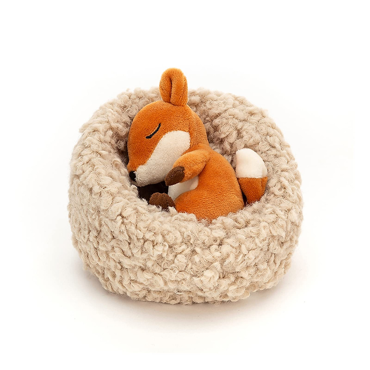 Jellycat Hibernating Fox Stuffed Animal, 5 inches | Woodland Plush Toy | Classic Children's Gift