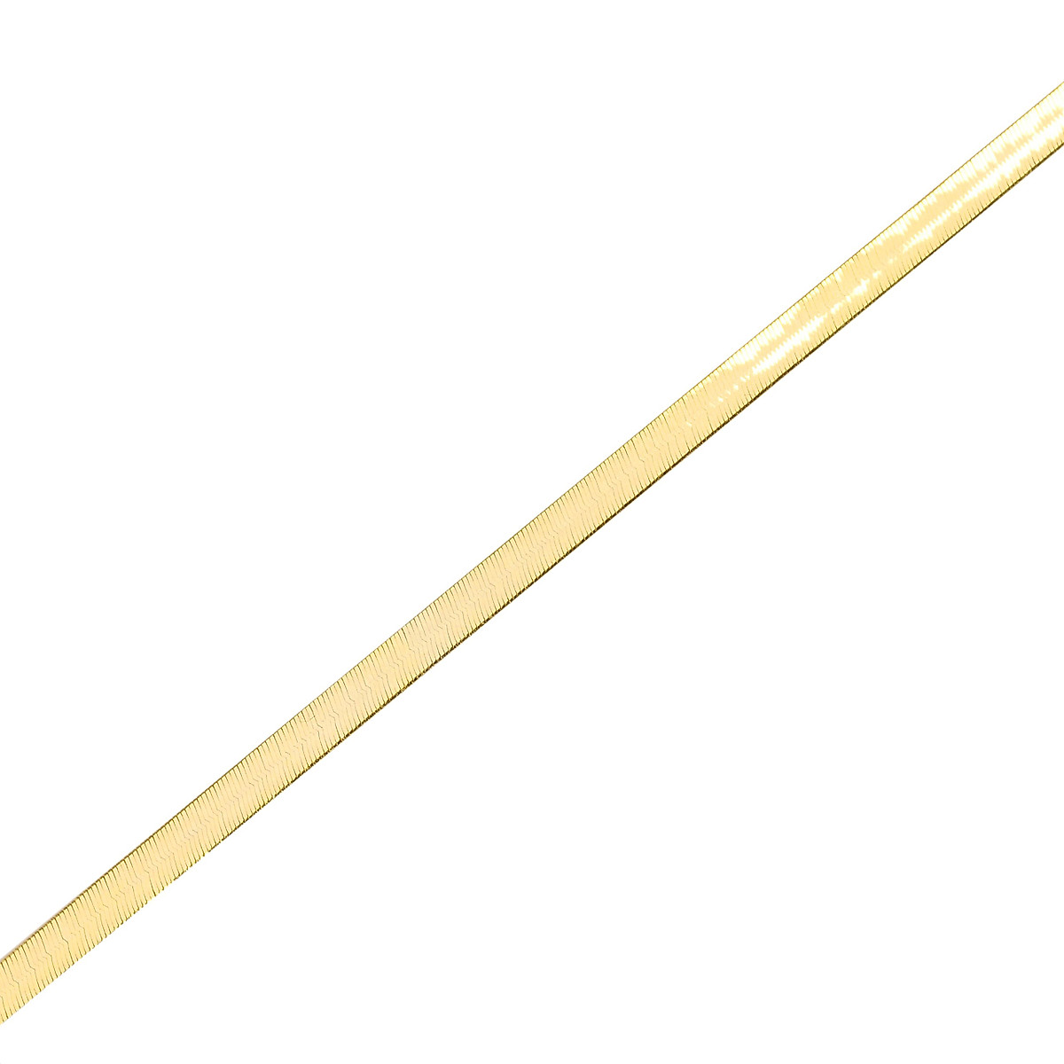 Floreo 10k Yellow Gold 5mm Super Flexible Silky Herringbone Chain Bracelet, 7"