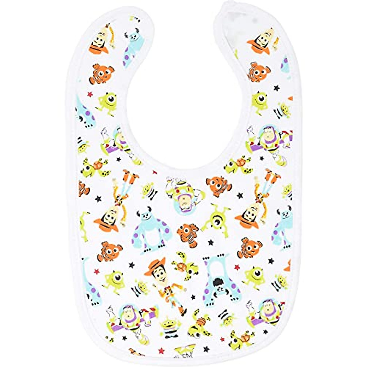 Disney Pixar Baby Boys 6 Pack Bibs Toy Story Incredibles Nemo Monsters Infant