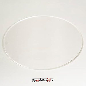 SPEEDYORDERS 1/4" Plexiglass Sheet, 12 Inch Diameter Clear Acrylic Lucite Circle, Round Cake Disc, Disk Table Top, Backdrop Made in USA