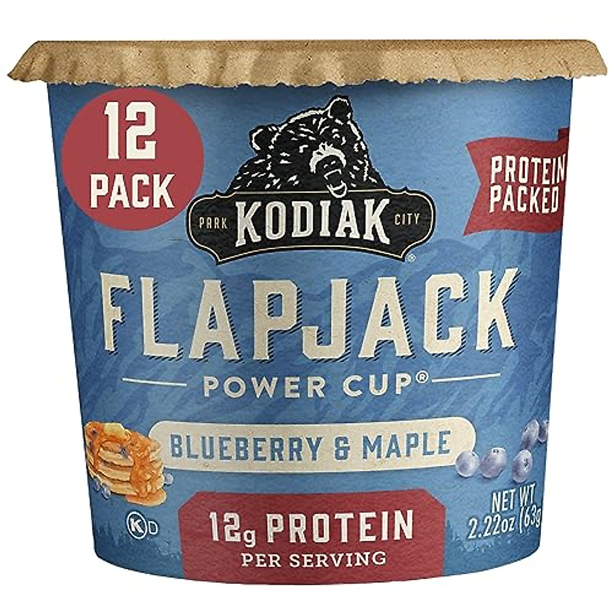 Kodiak Cakes Pancake On the Go, Blueberry and Maple, 2.16 Ounce (Pack of 12)