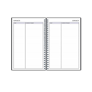 Blue Sky Undated Daily Planner, Flexible Cover, Twin-Wire Binding, 5.5" x 8.5", Passages
