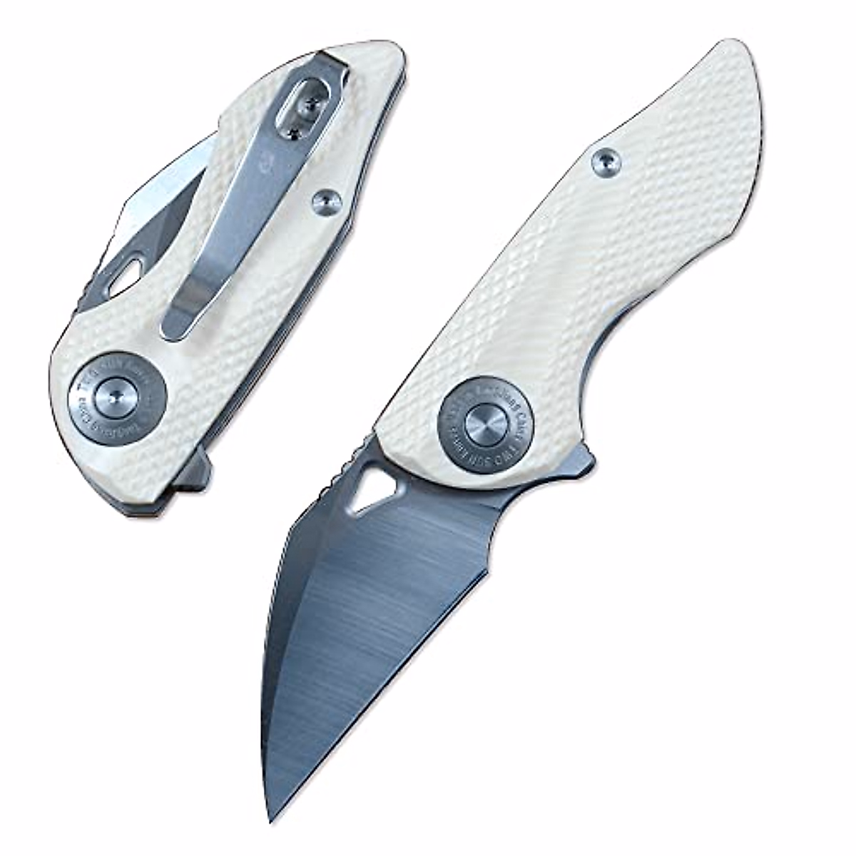 TWOSUN Pocket Knife Utility Folder 14C28N Satin Blade Resin Handle TS314