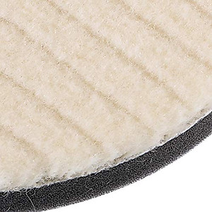 uxcell 3" Wool Felt Sponge Polishing Pad Hook and Loop Buffing Wheel Coarse Polishing for Orbital Polisher Buffer 4 Pcs