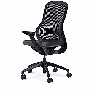 Knoll Regeneration Adjustable Ergonomic Office Desk Chair with Flex Back, Onyx/Pebble