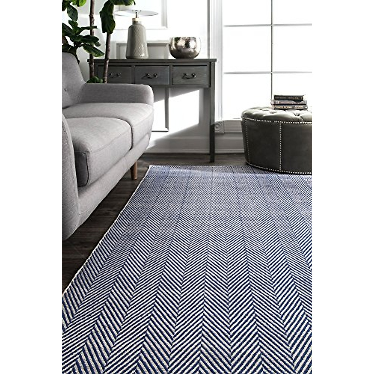 nuLOOM Kimberely Hand Loomed Area Rug, 5' x 8', Navy