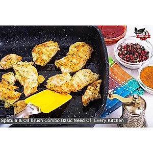 OMORTEX Maharaja Combo Of Manual Hand Blender, Whisk, Stainless Steel Masher, Spatula With Brush & 2 in 1 Strainer-Greater (Pack Of 6)