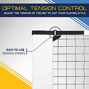 Pickleball Replacement Net - (net only, no frame), for Indoor and Outdoor Pickle Ball, Regulation Size Pickleball Net Only for Driveway, Backyards Official Pickleball Court Size, 22 Ft