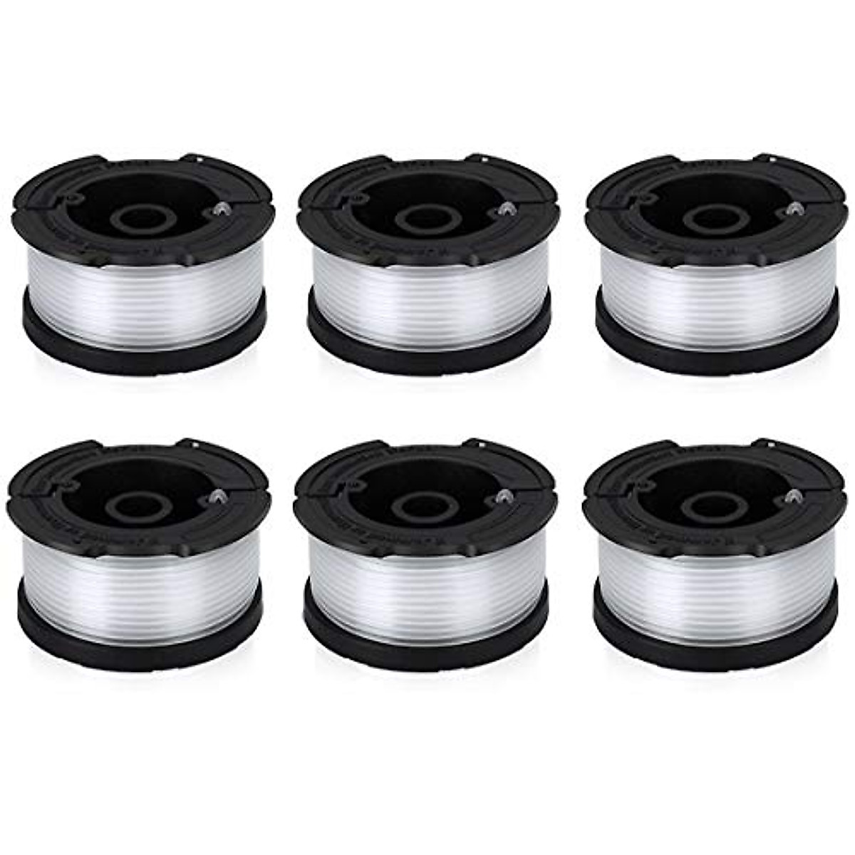 TOPEMAI AF-100 Spool Compatible with Black & Decker AF-100-3ZP, AF100,AF-100-BKP,AF-100-2,GH900 GH600 String Trimmer, 0.065" 30ft Trimmer Line Replacement (6 Spool + 1 Cap and Spring + 1 Goggles)